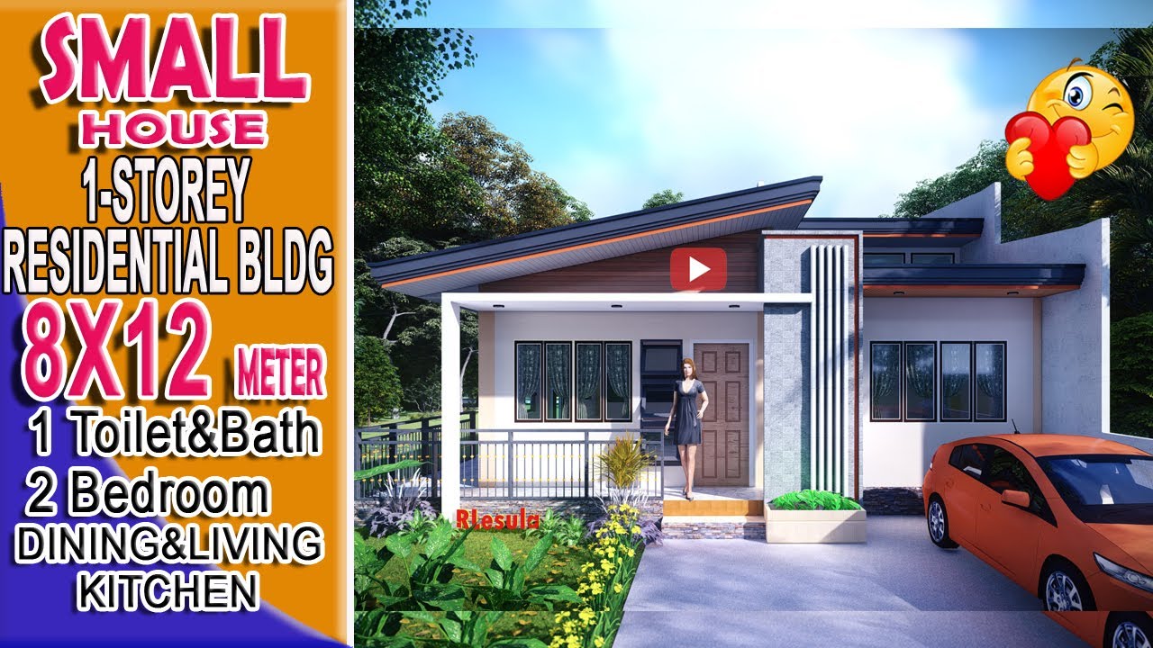 AFFORDABLE HOUSE SA PINAS 8X12 RESIDENTIAL HOME DESIGN #3dhomedesign ...
