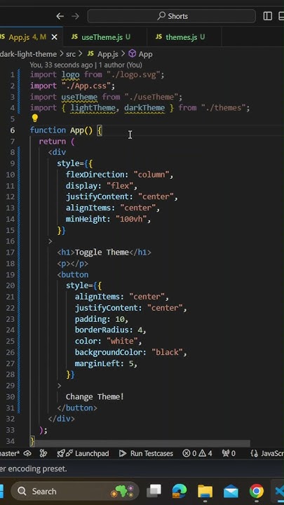 Light - Dark Theme Toggle React! | Custom Hook | Without any Library - YouTube