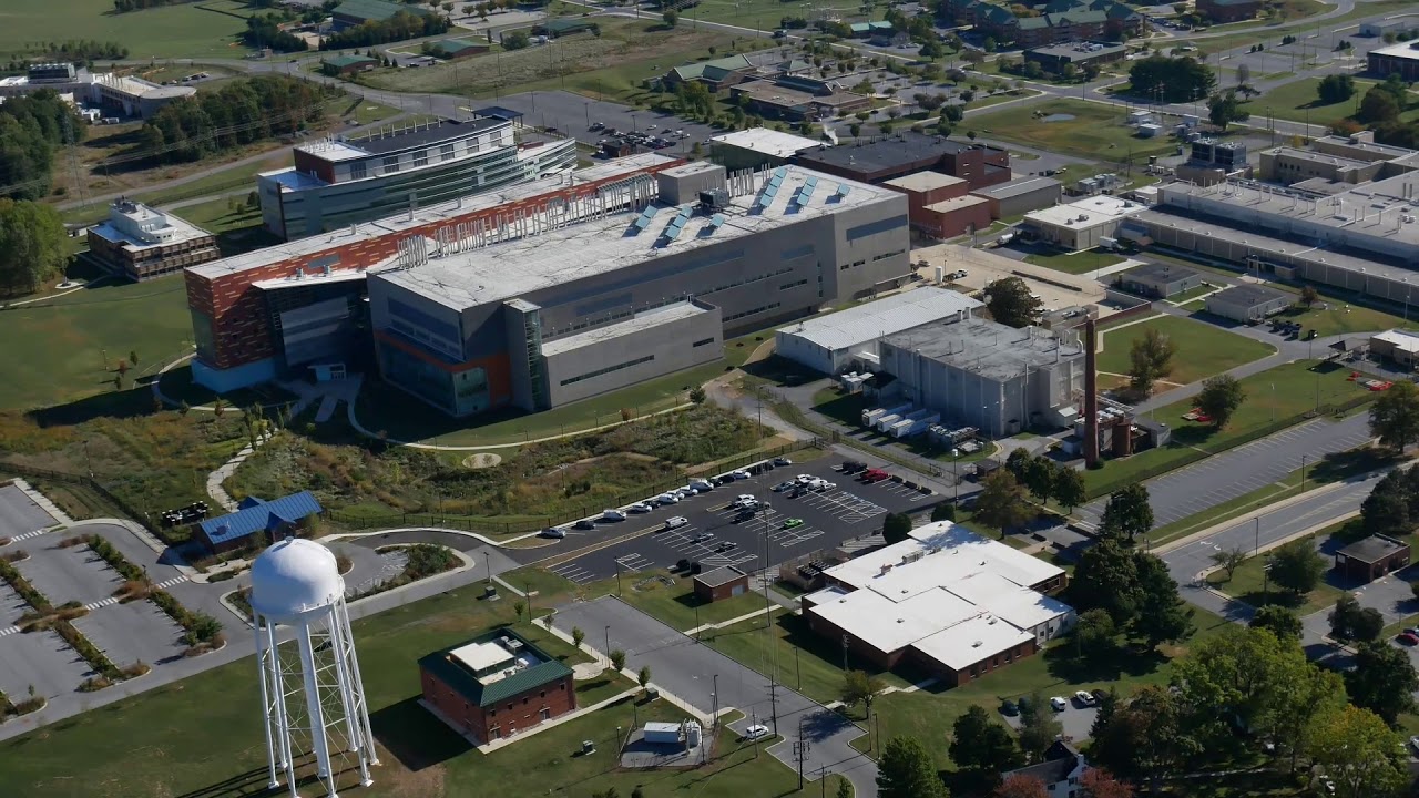 Aerial views (3 angles) of USAMRIID at Fort Detrick, MD - YouTube
