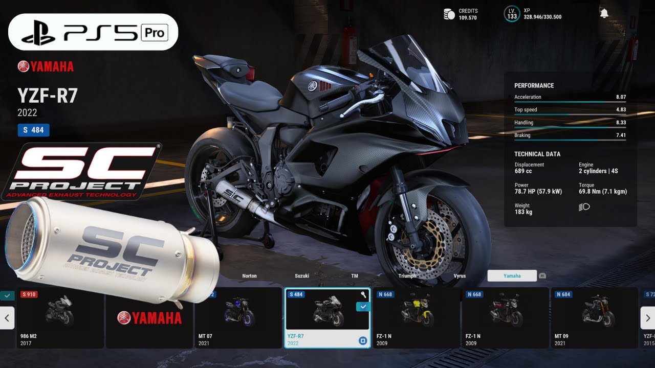RIDE 5 | Customize Full Carbon Yamaha R7 SC Project Gameplay [4K PS5 ...