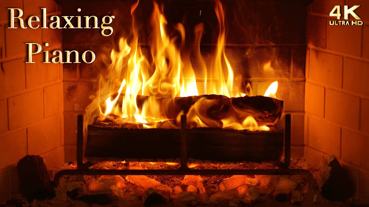 🔥 Relaxing Piano Music Fireplace Ambience ⏐ No Ads - YouTube