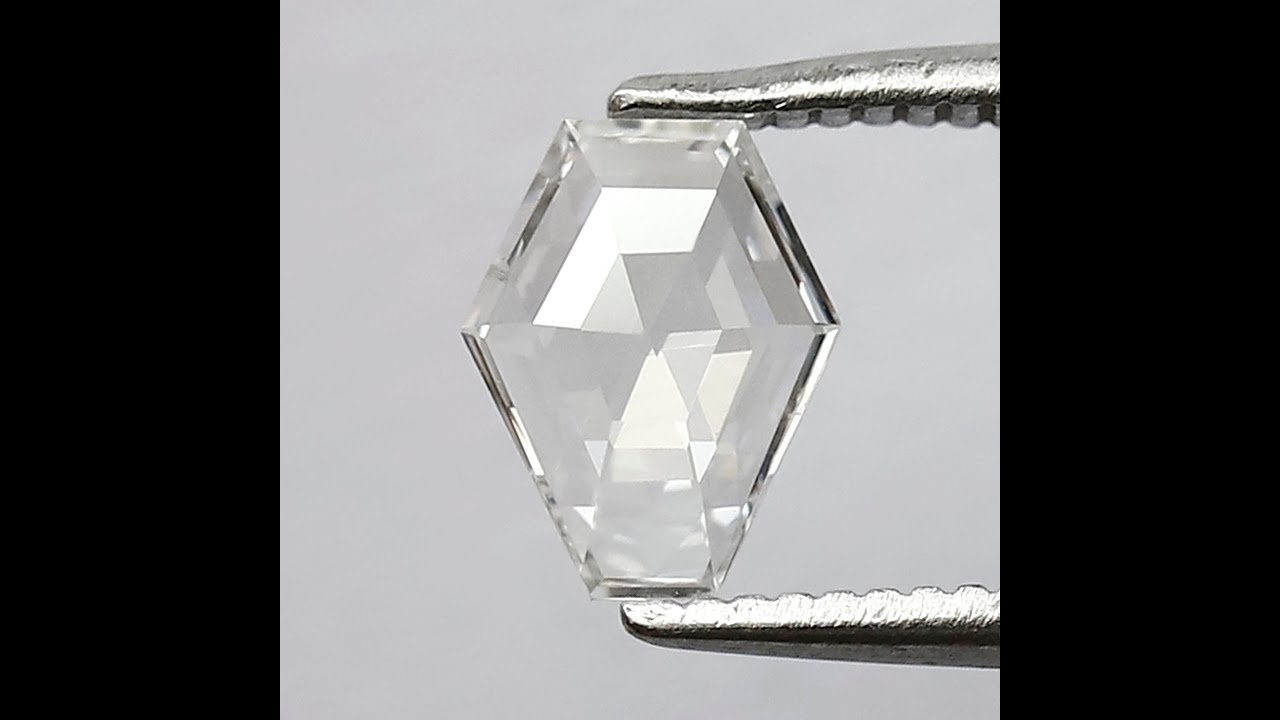 0.42 CT 6 mm Geometric White Rose Cut EF color VS Clarity Loose Natural ...