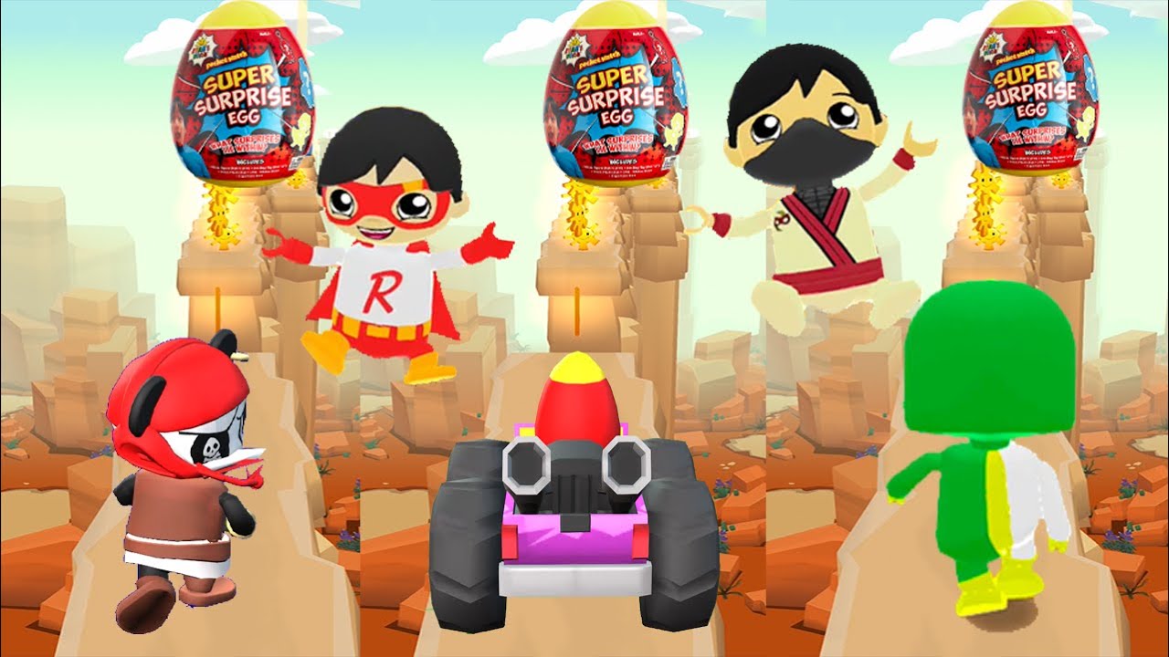 Tag with Red Titan vs Rally Racer Ryan vs Tiger Ninja Ryan Run Gameplay ...