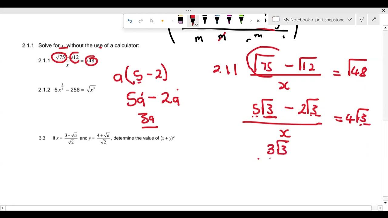 Exponent and surds ( adding and subtracting simply surds) - YouTube