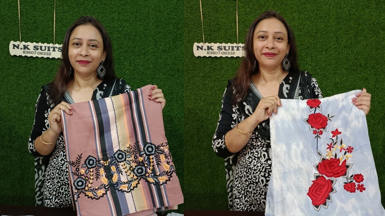 #nksuits new pure cotton base thread work boutique suits |thread work ...