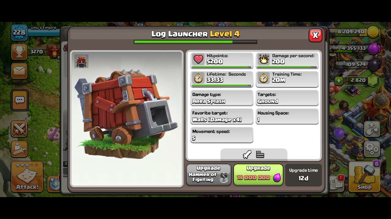 Log Launcher #loglauncher #launch #workout #coc #clashofclans # ...