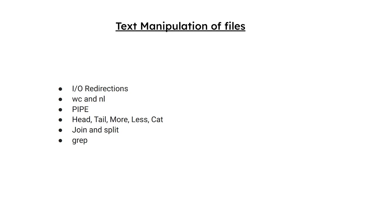 Text Manipulation of file - YouTube