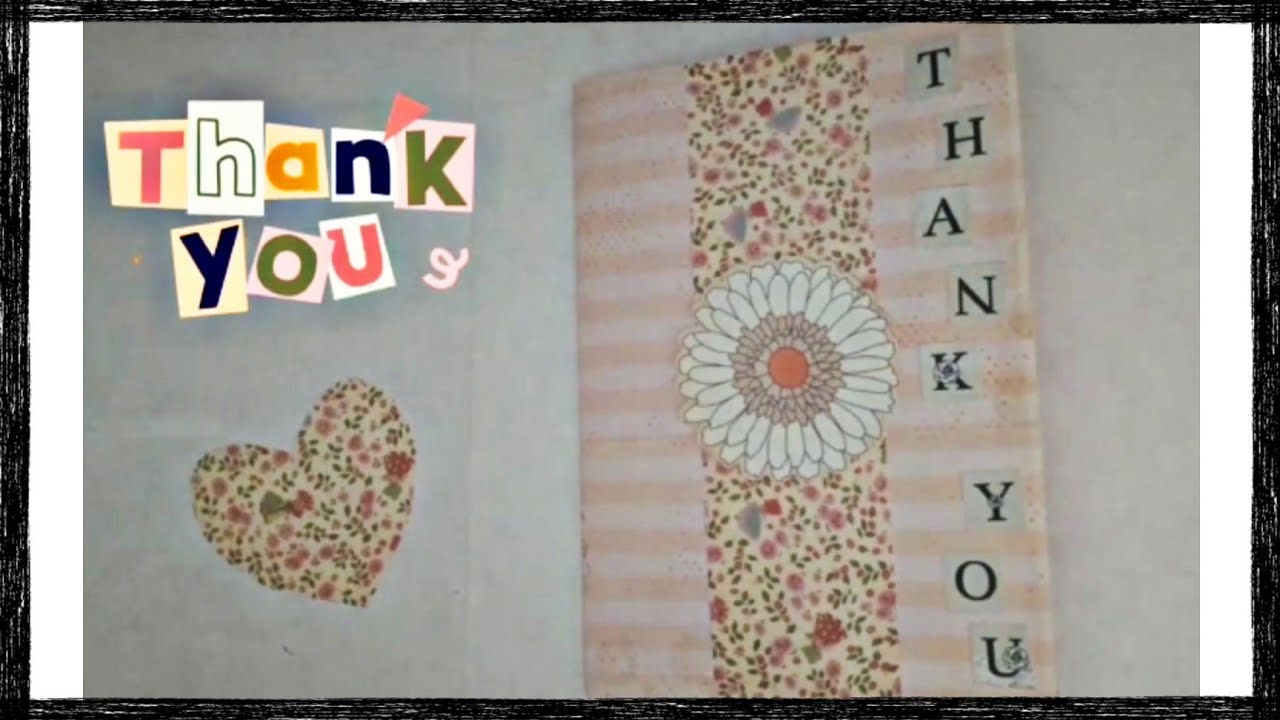 DIY Thank You Card || Handmade Card || Greeting Card || How to make ...