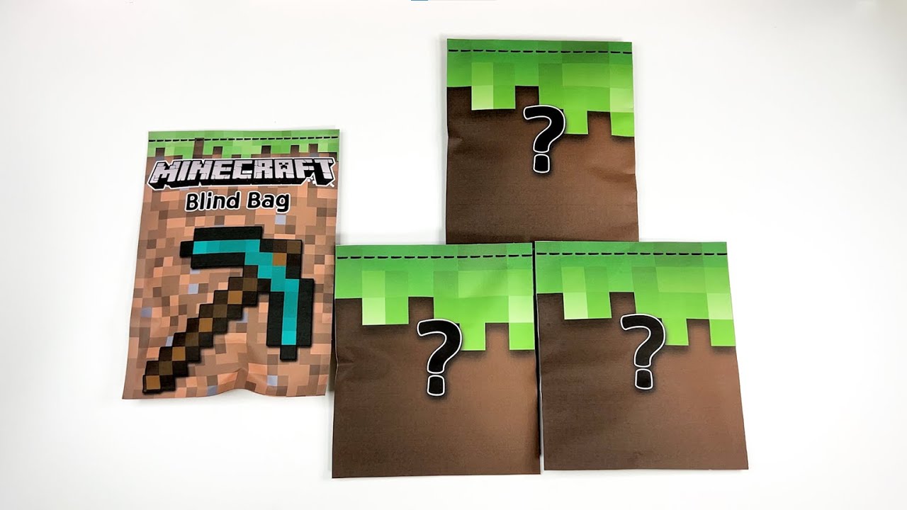 [Paper diy] Minecraft blocks Blind bag Paper ASMR - YouTube