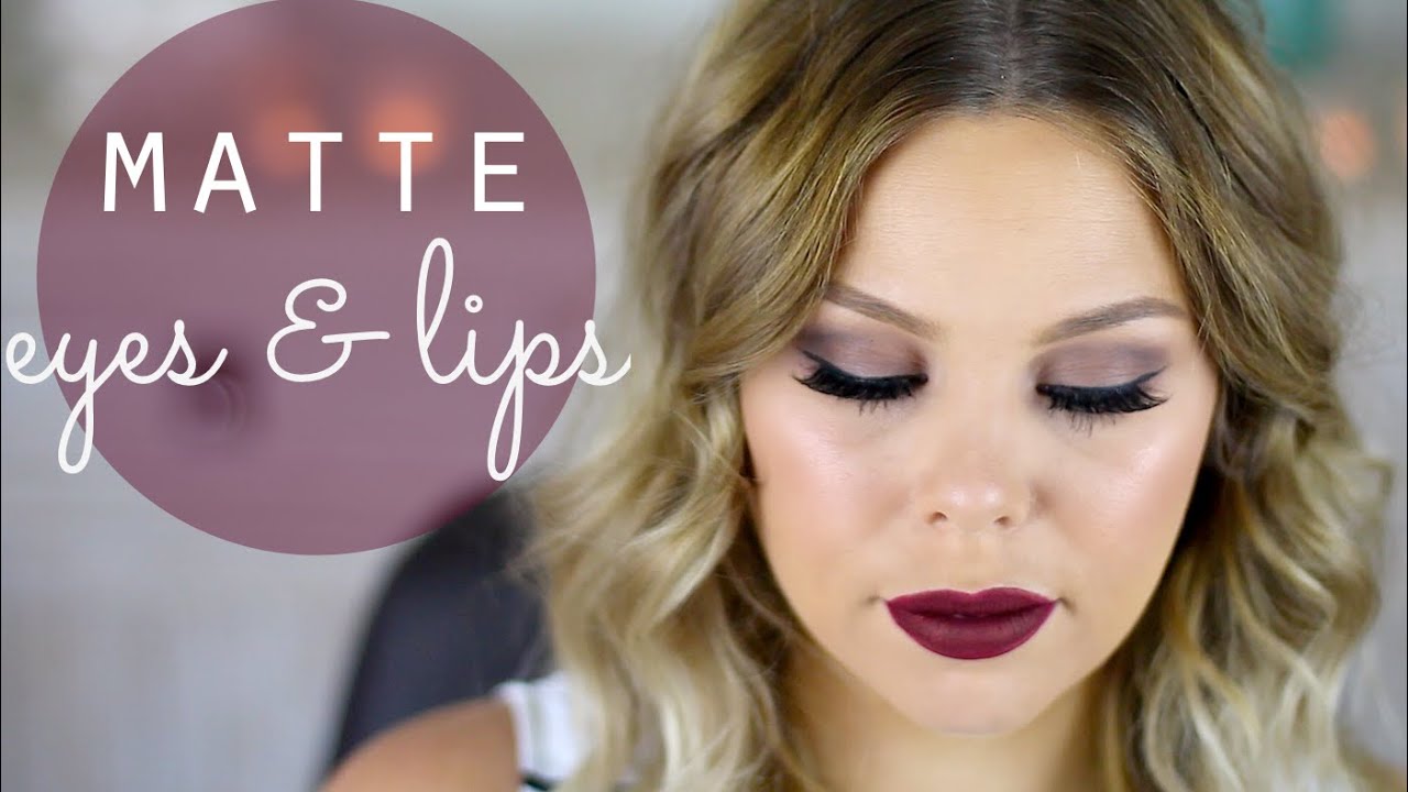 Drugstore Matte Eyes and Matte Lips Makeup Tutorial - YouTube