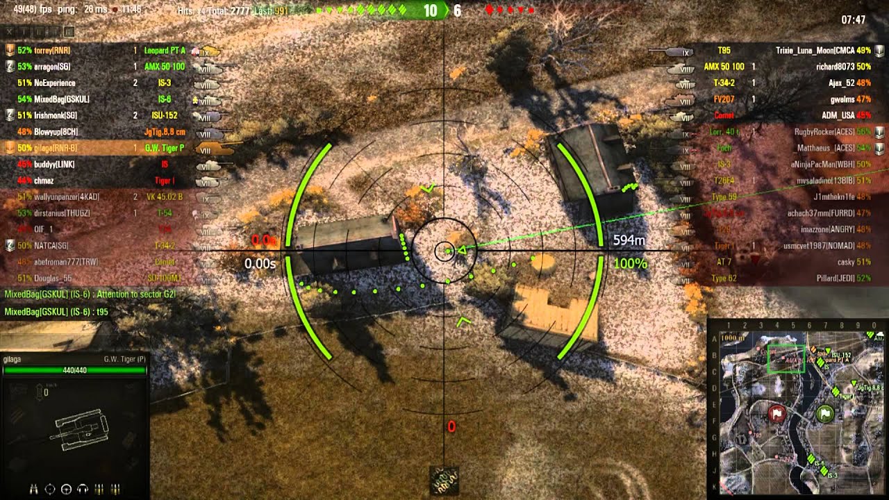 World Of Tanks GW Tiger P Gameplay - YouTube