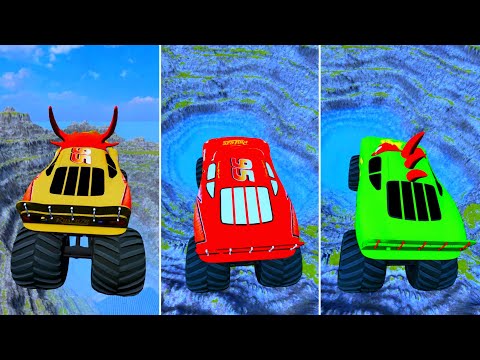 School Bus Leap Of Death Into Green Water 👻 | Extreme Crash |
