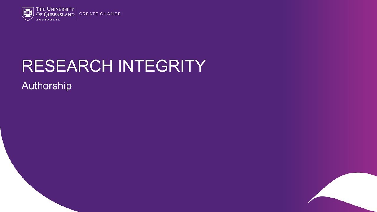 Authorship In Research
