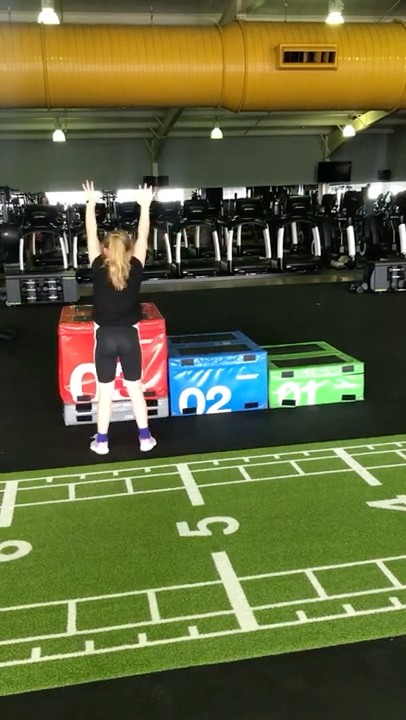 Girl Standing Box Jumps - 30, 45 and 75cm - YouTube