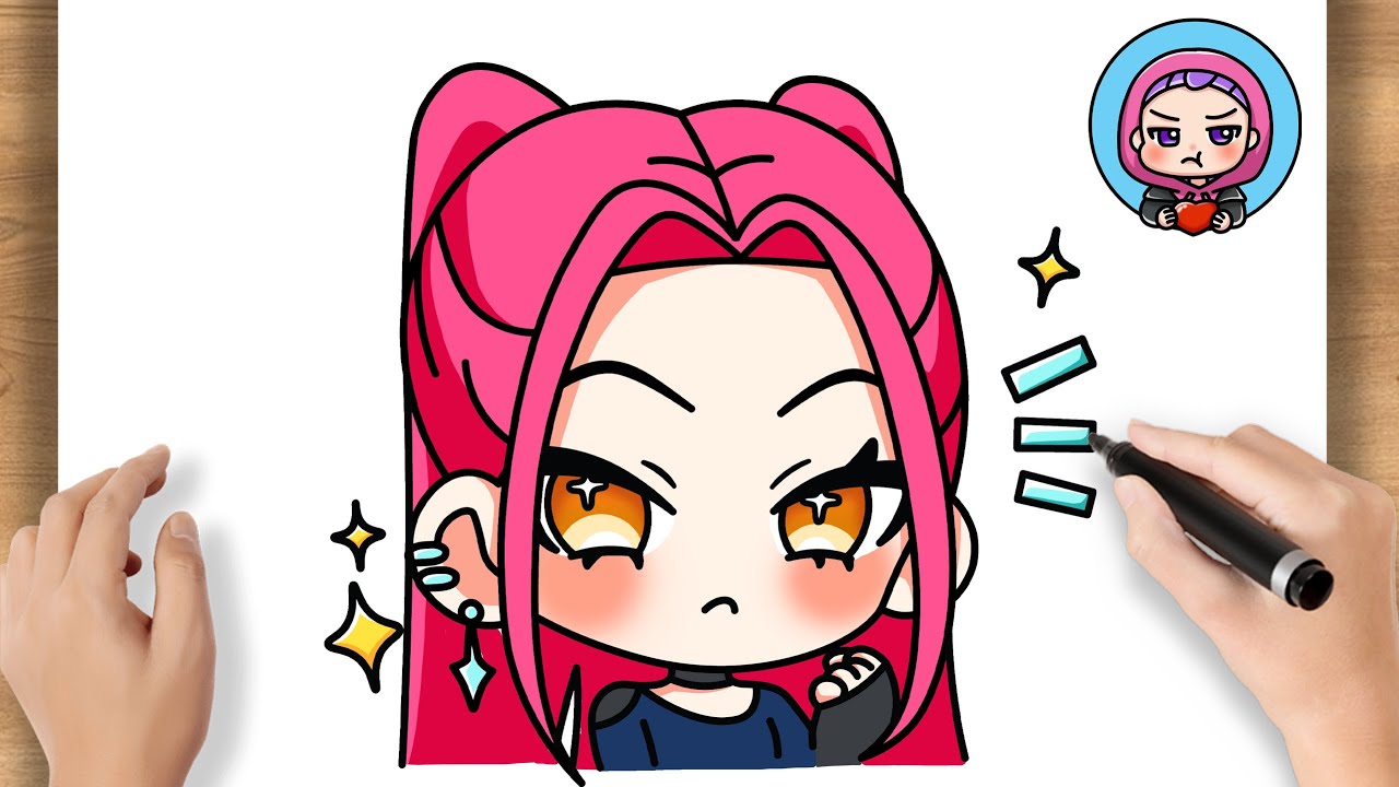 How To Draw Cute Mira From Kpop Demon Hunters - YouTube