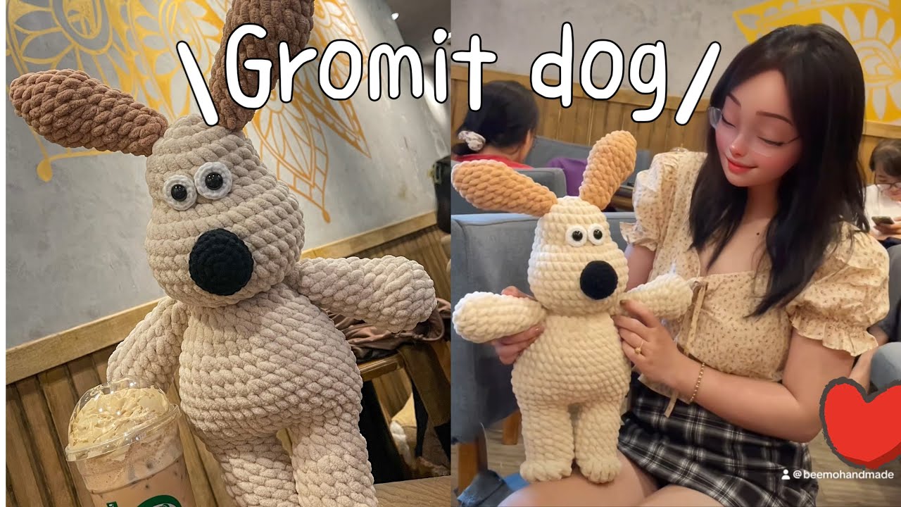 Hướng Dẫn Móc Gromit Dog Bằng Len Nhung Đũa Đơn Giản P1/ How To Crochet ...