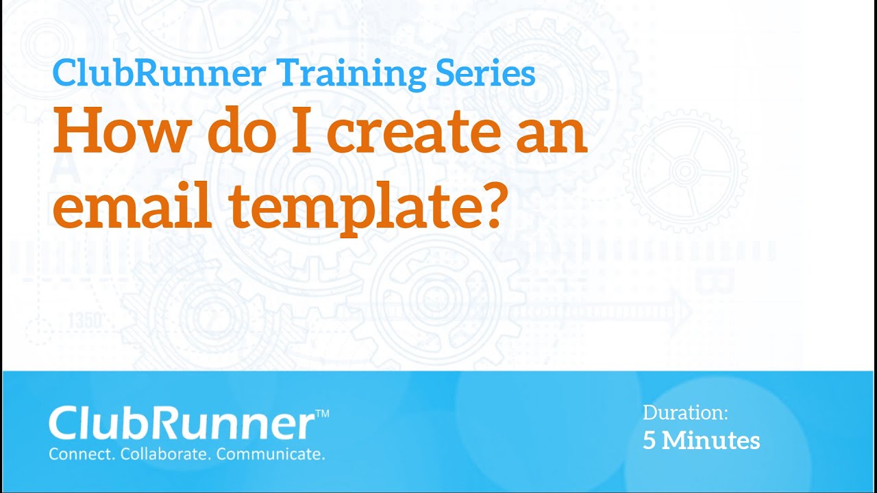 How do I create an email template within ClubRunner? - YouTube