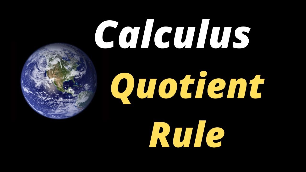 Quotient Rule for Beginners - YouTube