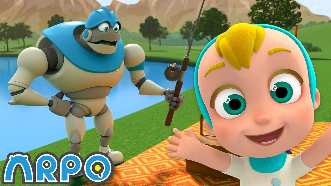 Arpo Catches a Fish?? 🐟 | ARPO The Robot | Funny Kids Cartoons - YouTube