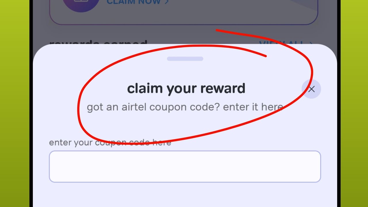 claim your reward got an airtel coupon code enter it here | claim your ...