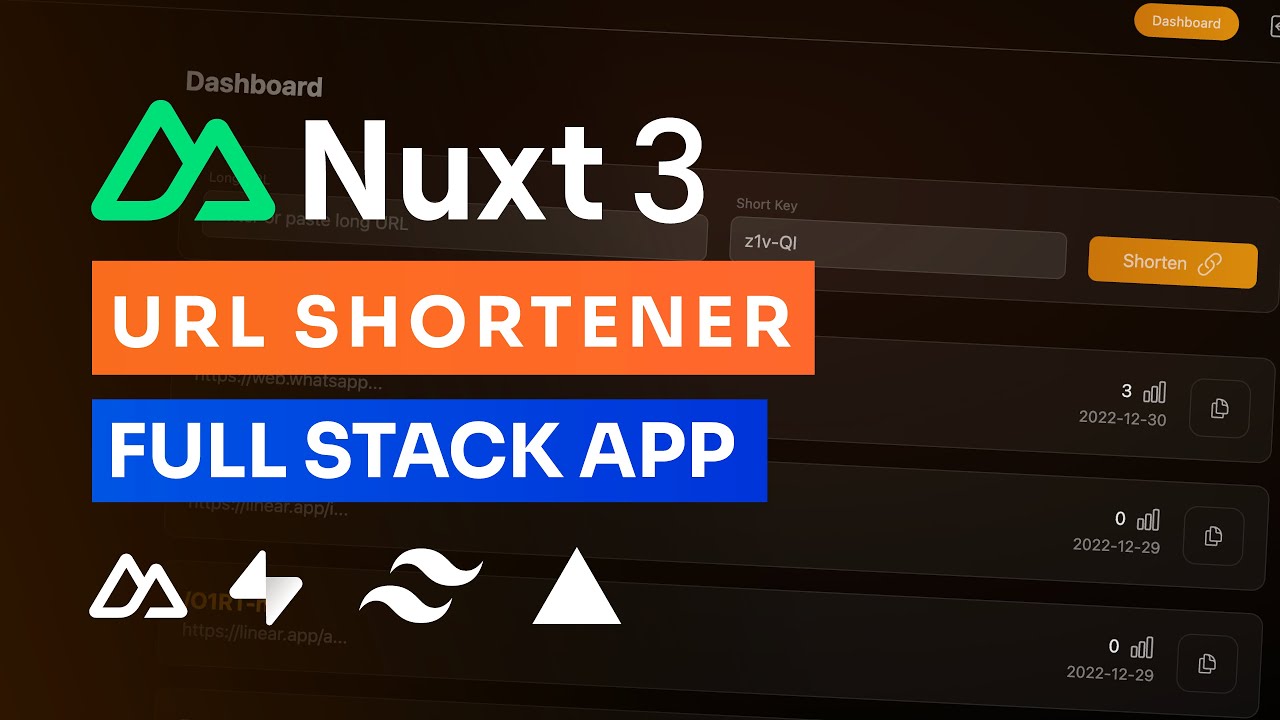 Create A Scalable Url Shortener App Using Nuxt 3 Supabase And Tainwilndcss Part 22 Youtube