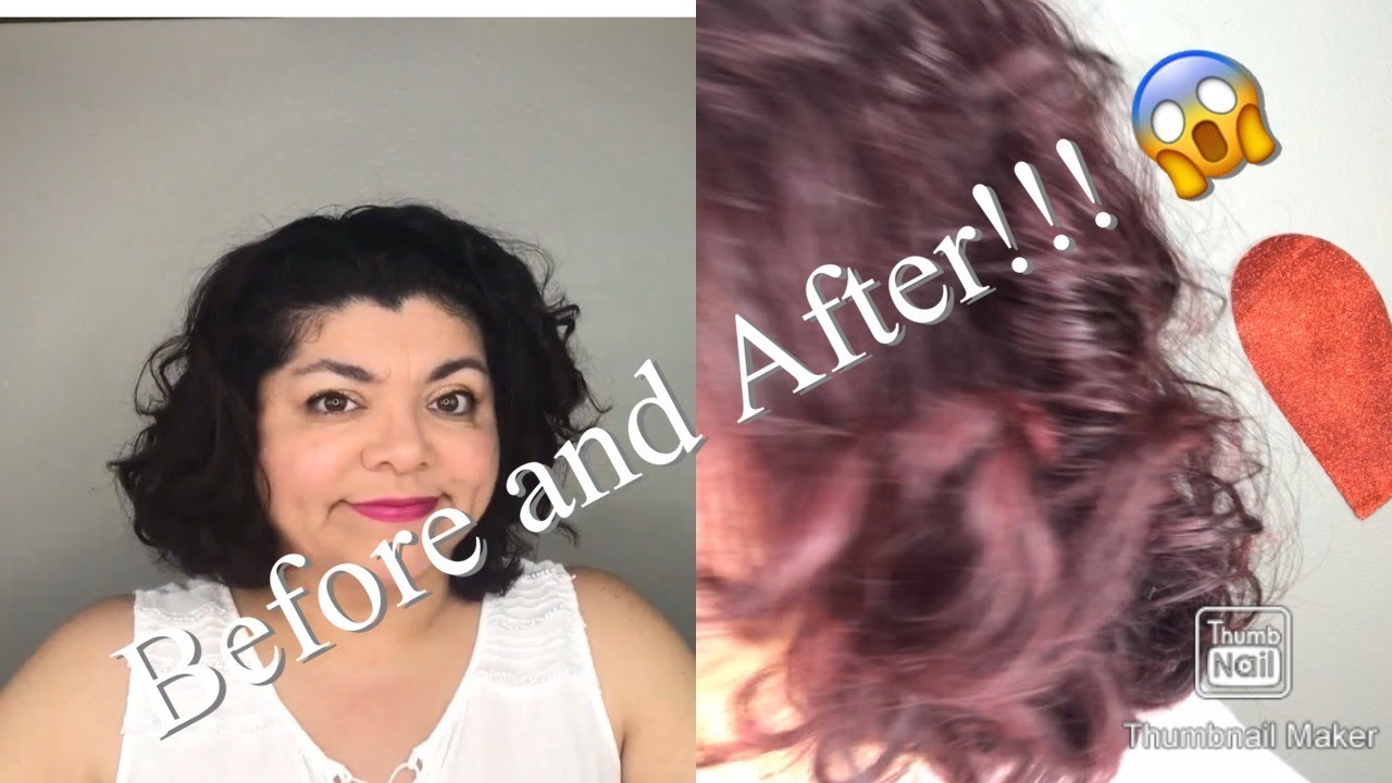 Loreal Hicolor Highlights in Magenta. Before and After and in between ...