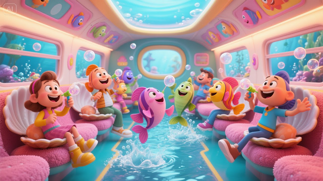 The Bubble Bus Beneath the Sea | Underwater Adventure Rhyme for Kids | Fun Song About Ocean ...