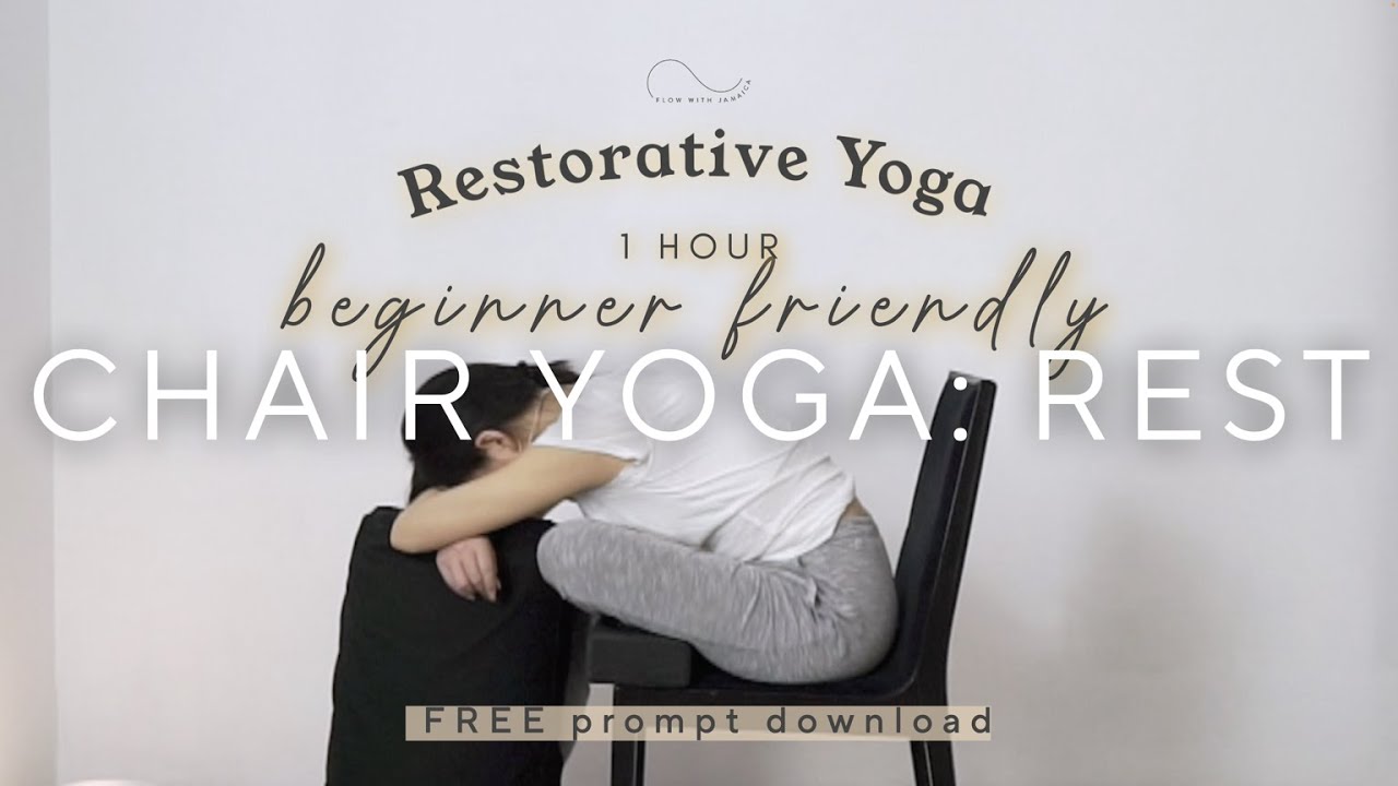 Chair Restorative Yoga for Recovery 🪑 1 Hour Psychosomatic Reset (music ...