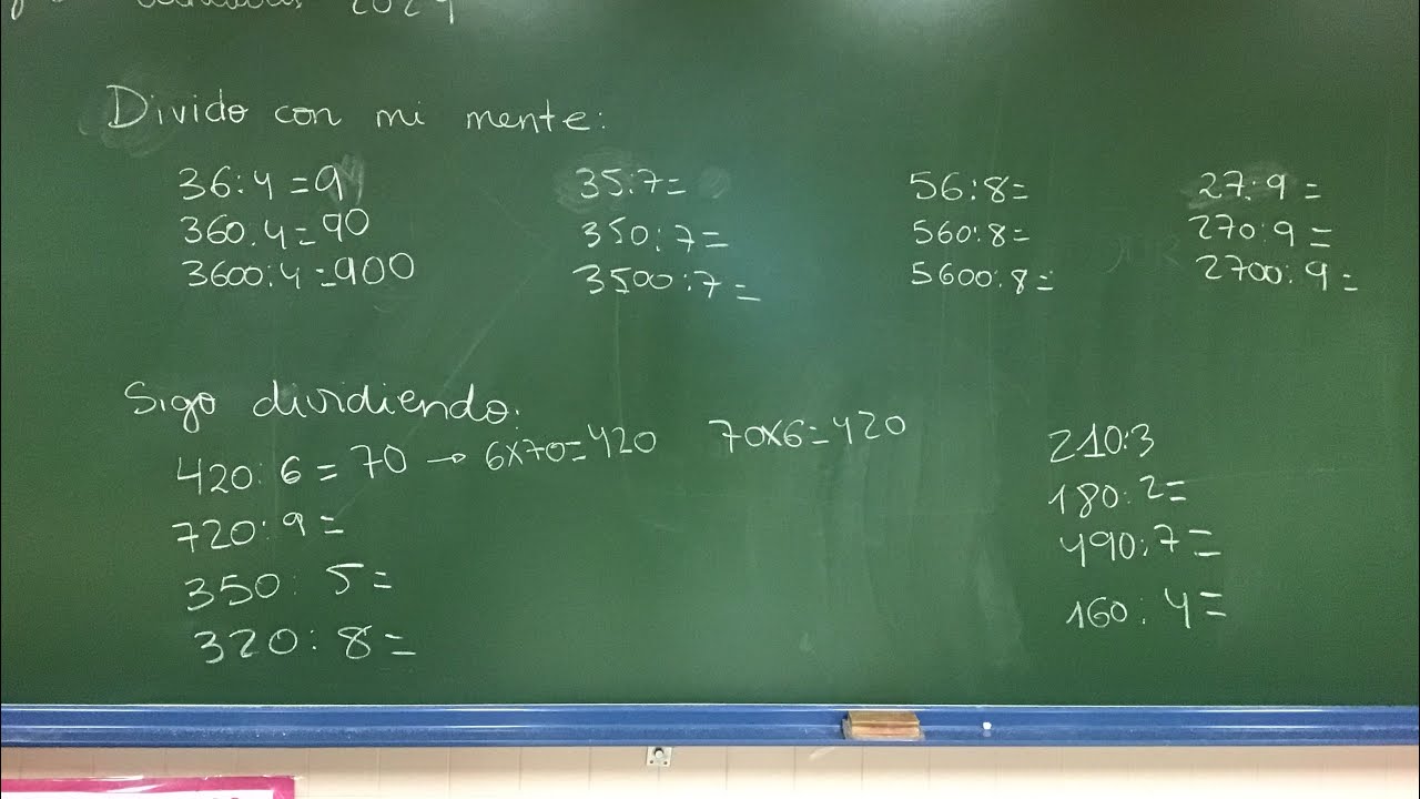 4º División: repaso de la división con el 0 (Mates OAOA) - YouTube