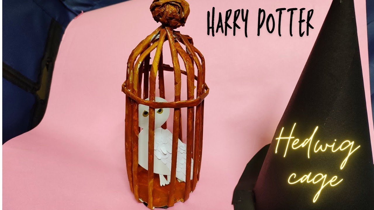 Harry Potter inspired Hedwig Cage | How to make Hedwig Cage with paper ...