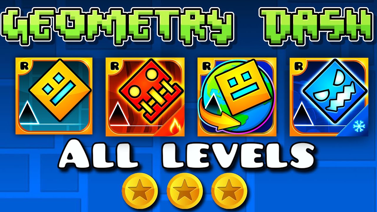 Every Geometry Dash Level (GD 2.2, Meltdown, Subzero, World, 43 levels ...