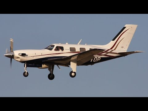 Piper M500 plane landing at SMO airport N4174V - YouTube