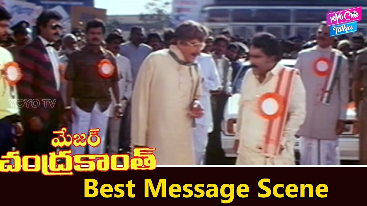 NTR Best Message Scene | Major Chandrakanth Movie | NTR,Mohan Babu ...