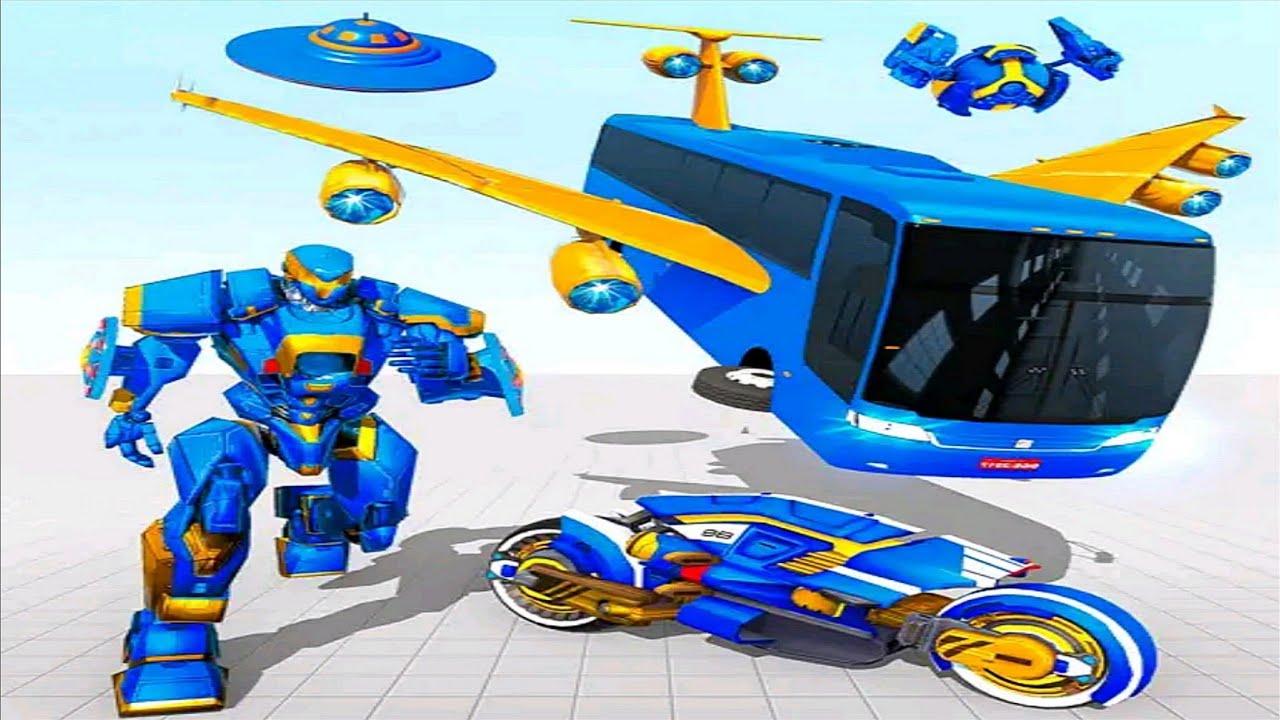 Flying Bus Robot Car Transform: Robot Multi Transformation Game 2022 ...