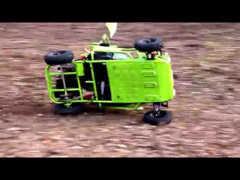 kid flips go kart over. - YouTube