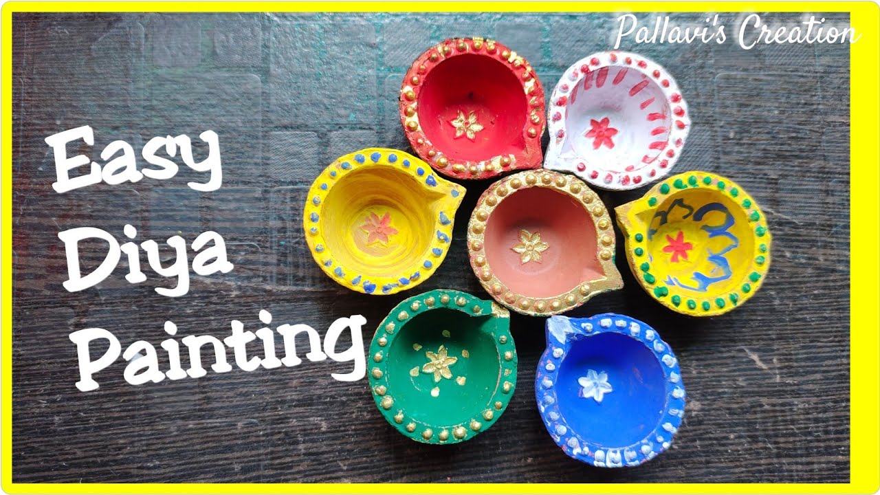Diya Painting Ideas | Painting On Diya | Diwali Decoration Ideas At ...