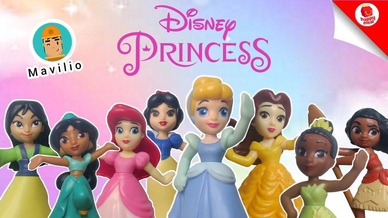 2021 McDonald's Disney Princess Happy Meal Toys Set 1-8 Complete - YouTube