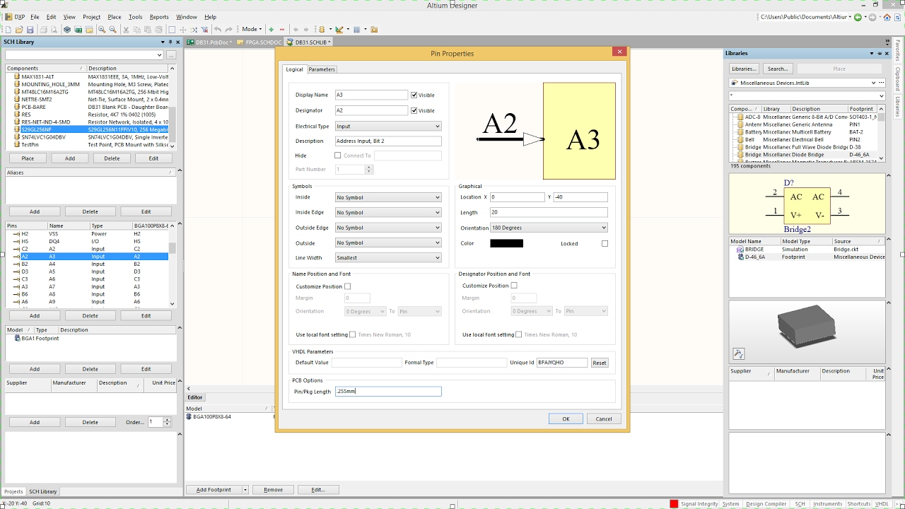 Enhanced Pin Length Definitions - Preview Video - Altium Designer 16 ...