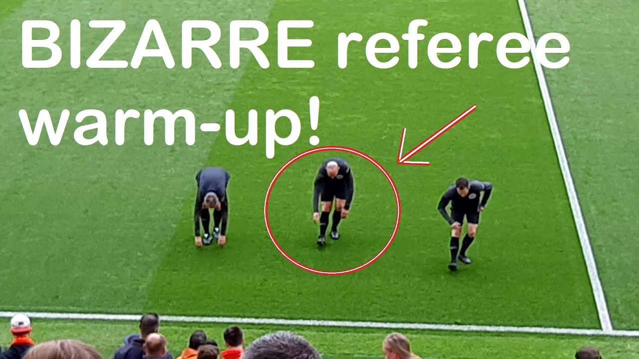 BIZARRE referee warm up exercises! Pre-game ref running! - YouTube