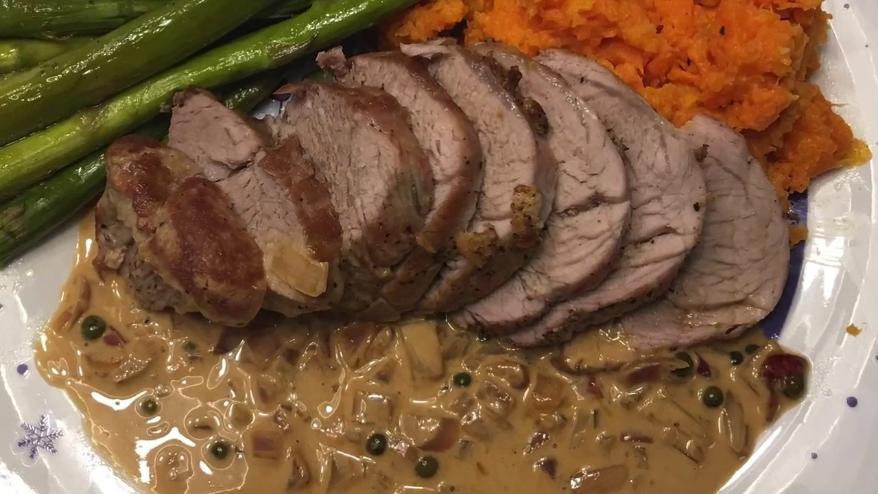 Classic French Green Peppercorn Pork Tenderloin - YouTube