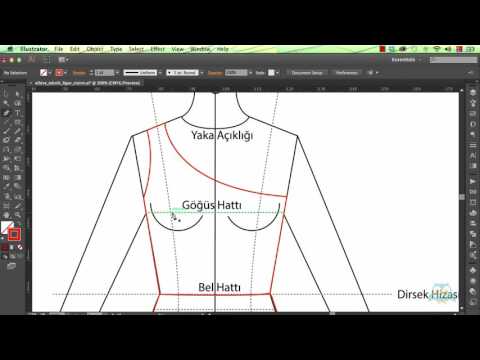 06. Tek Askılı Elbise Teknik Çizimi