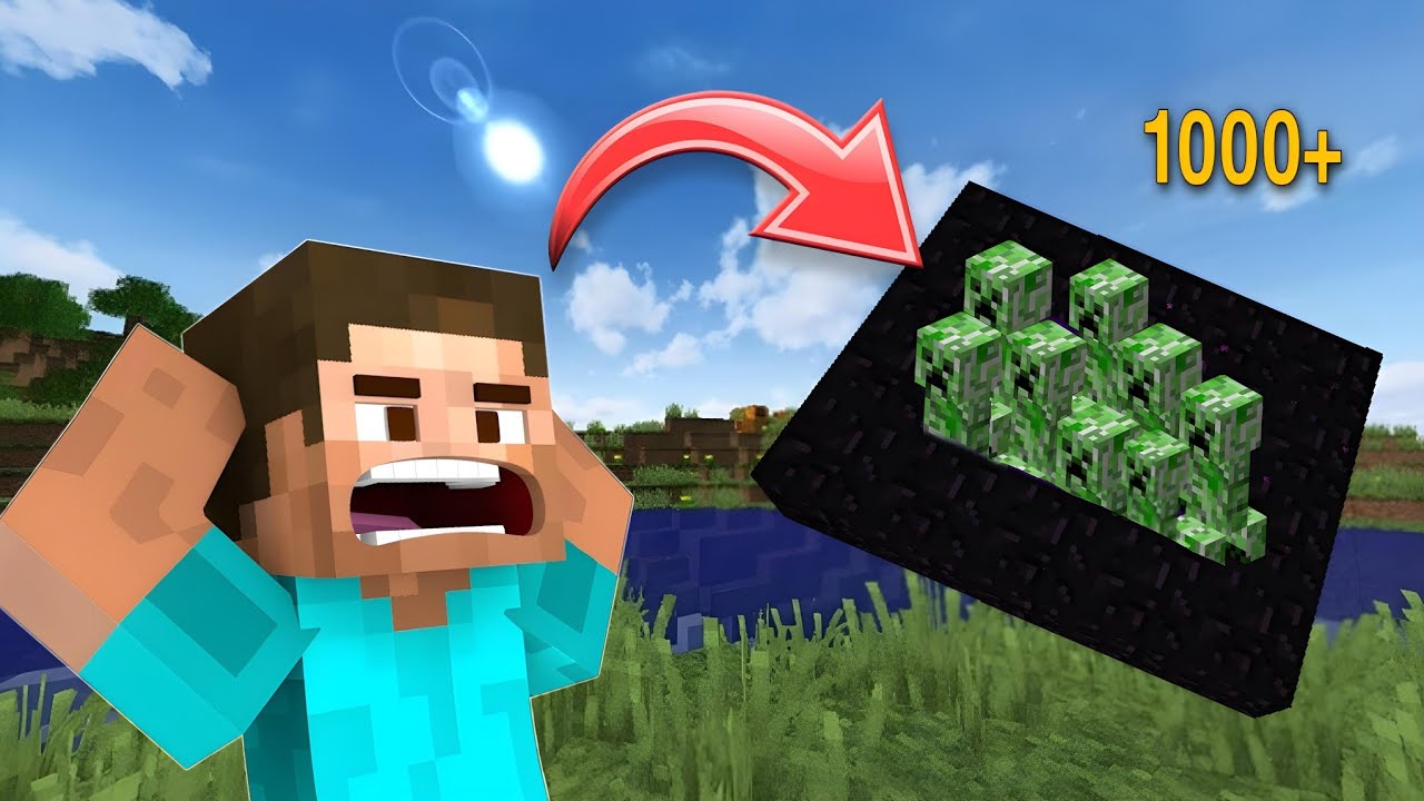 I Jumped In 1000+ Creeper Pool - YouTube