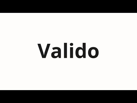 Valido nasıl telaffuz edilir