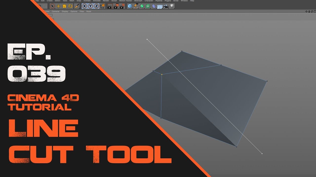 Using the Line Cut Tool in Cinema 4D - YouTube