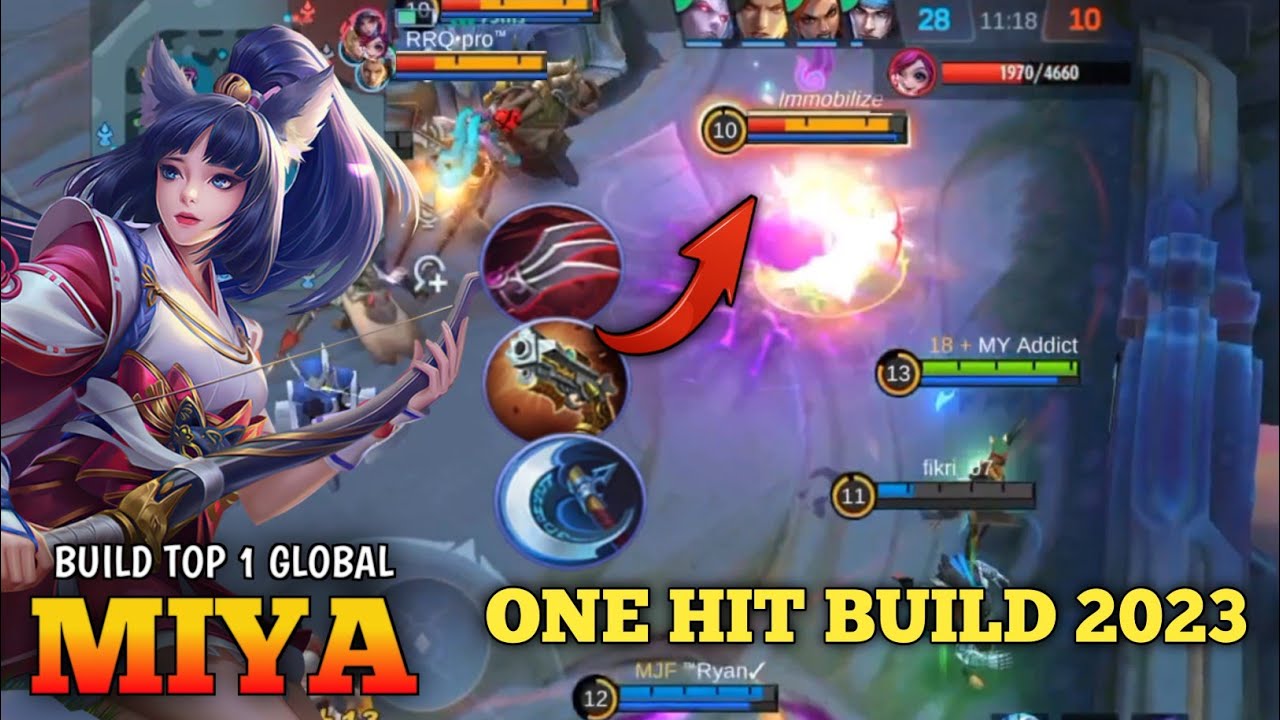 Miya One Hit Build 2023 - BUILD TOP 1 GLOBAL MIYA ~ MLBB - YouTube