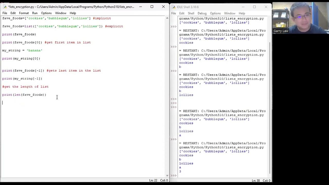 Python String and List similarities: Plus Pig Latin encryption activity - YouTube