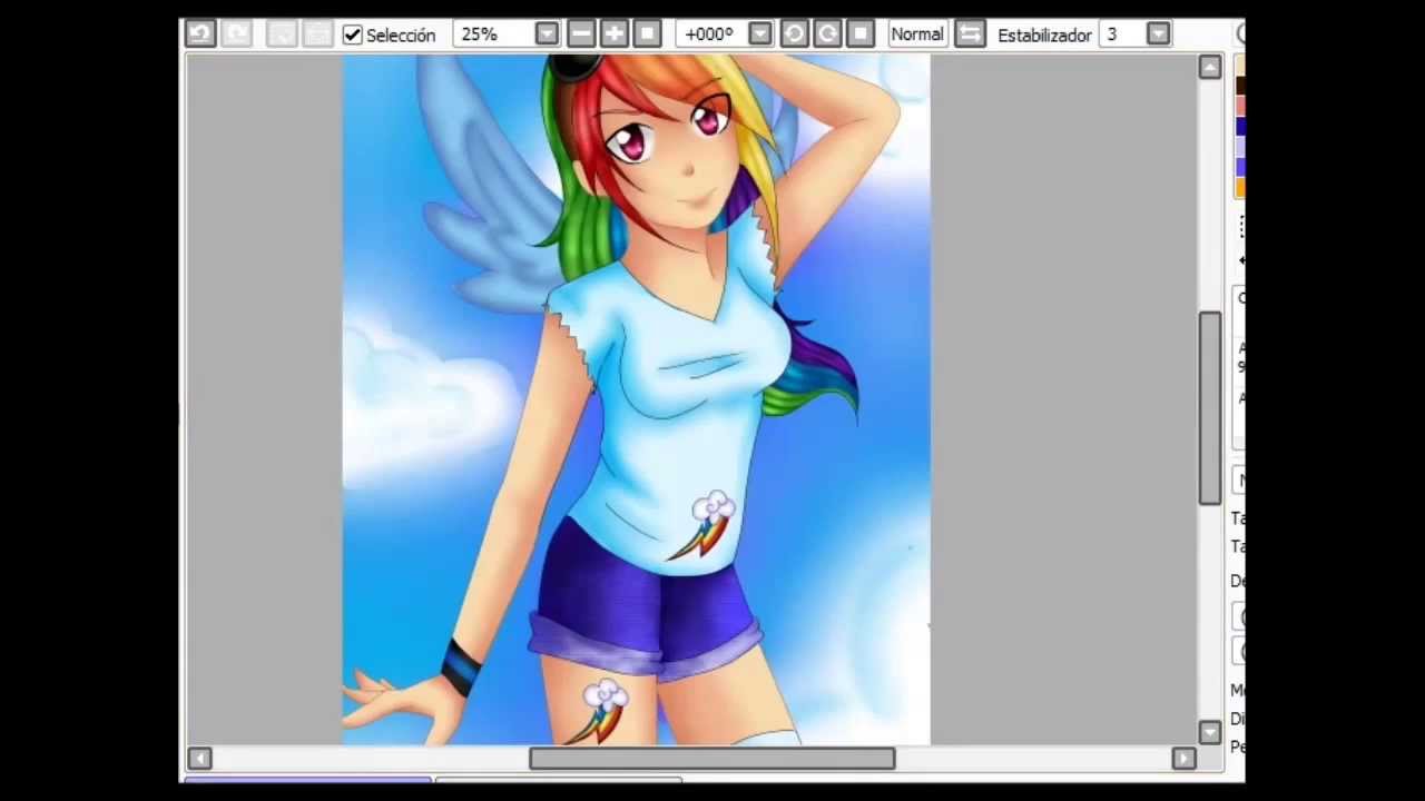 Rainbow Dash speed paint - YouTube