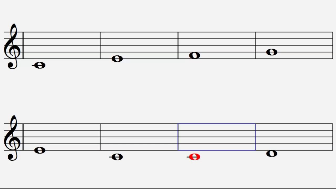 Whole notes / Helnoter (Audible melody, red notes) - YouTube