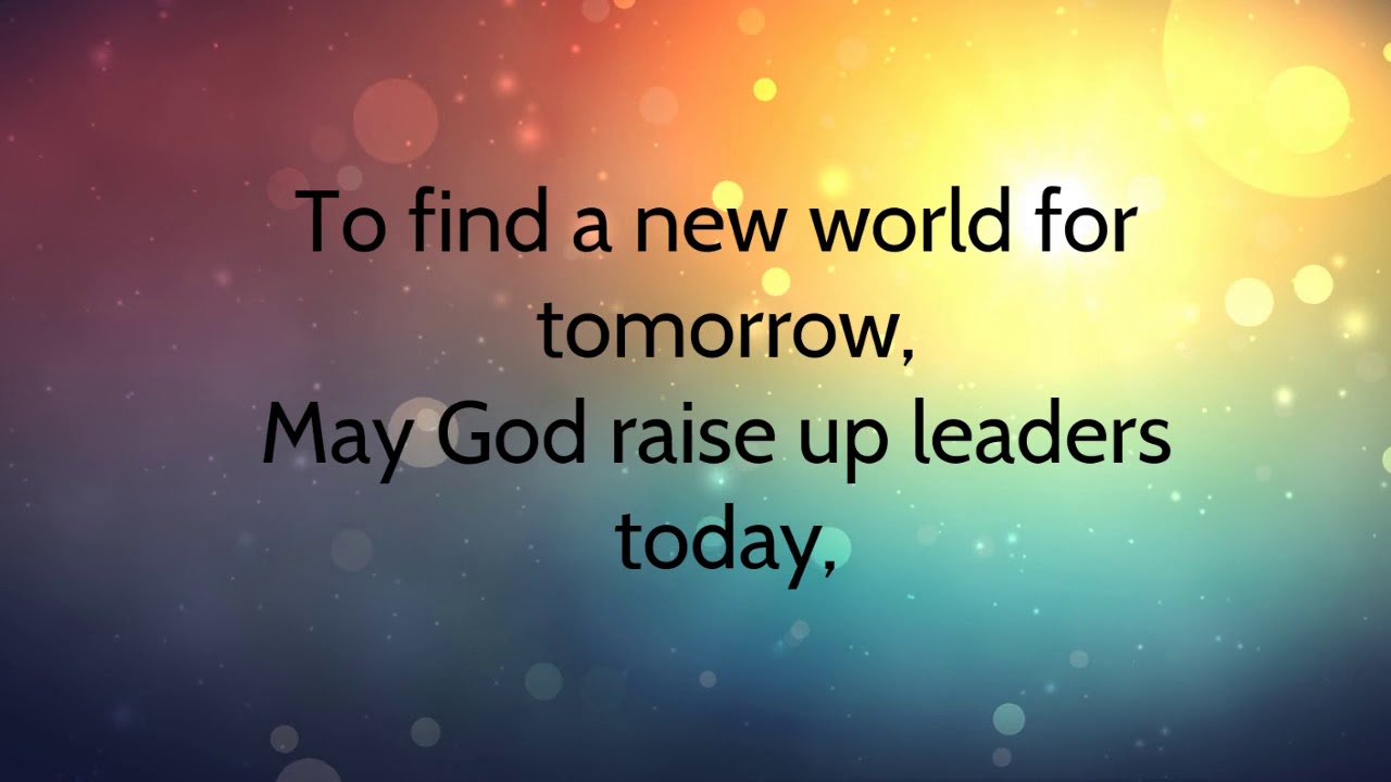 New World Tomorrow Congregational Hymn - YouTube