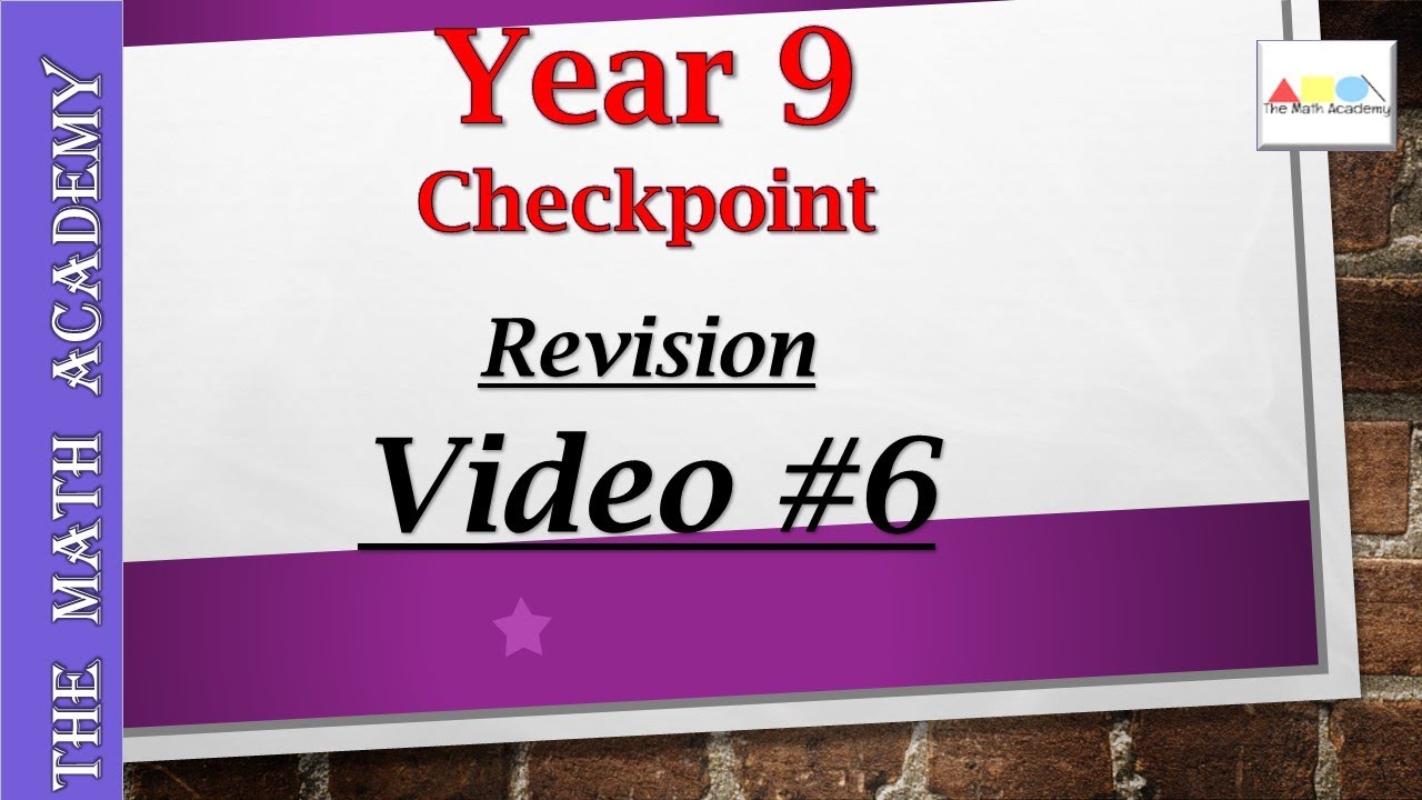 Year 9 Checkpoint Revision/Past Paper Questions-Video # 6 - YouTube